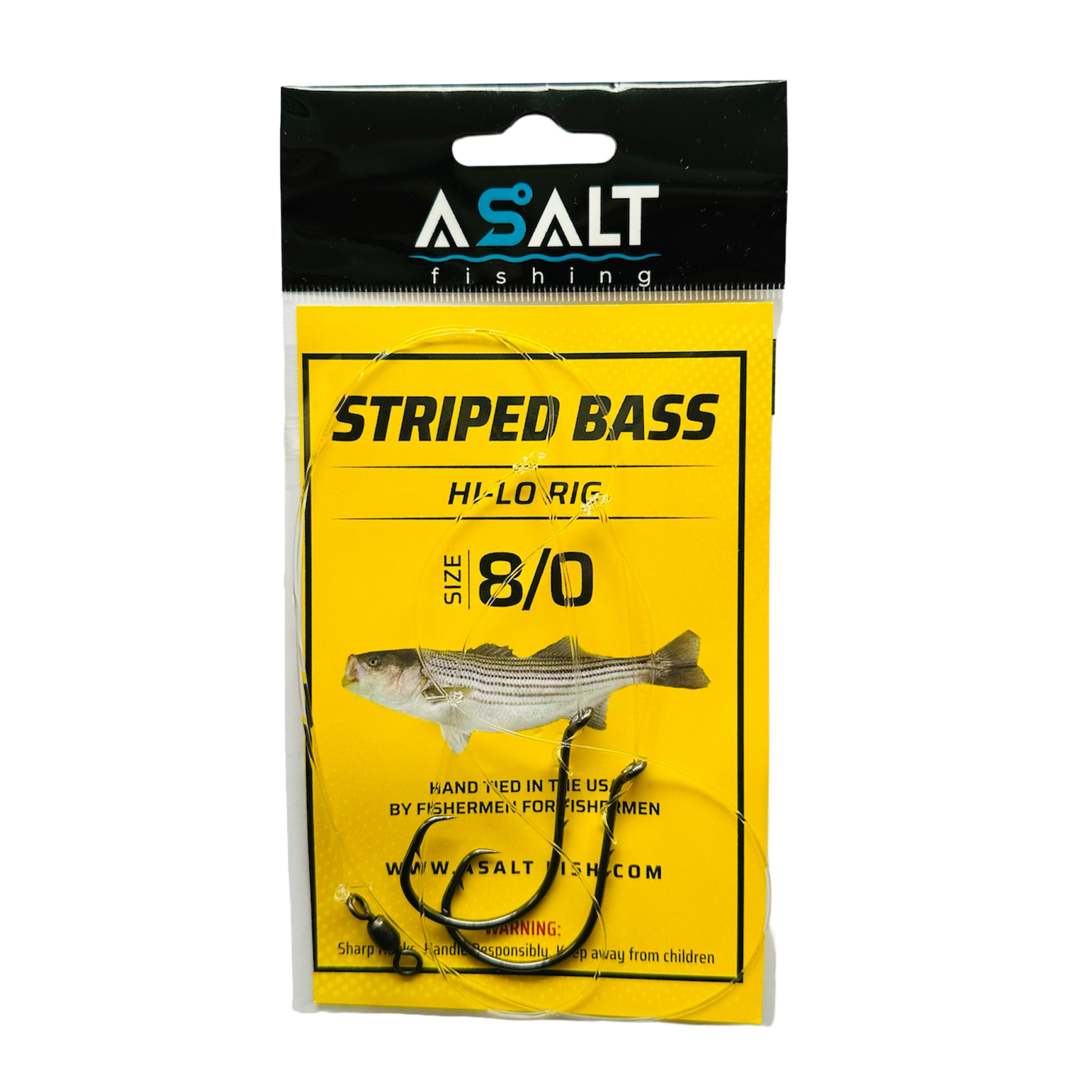 Striped Bass Hi-Lo Rigs USA Tied – Asalt Fishing